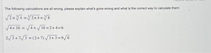 Solved The following calculations are all wrong, please | Chegg.com