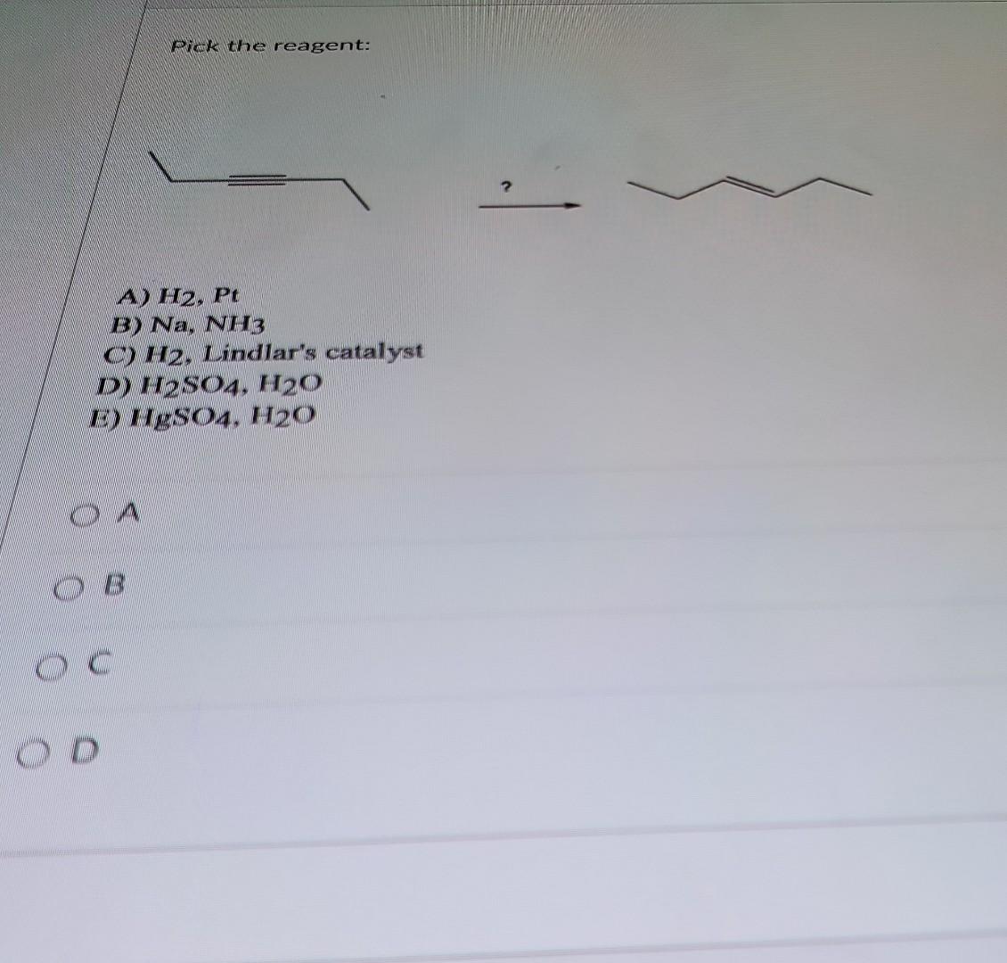 Solved Predict the correct productsPiek the reagent: 2 A) | Chegg.com