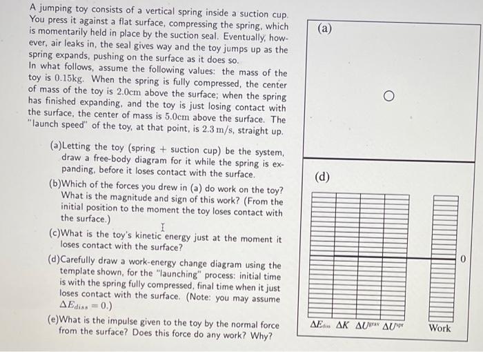Solved HELP! A jumping toy consists of a vertical spring | Chegg.com