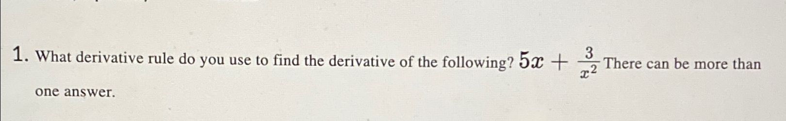 Solved What derivative rule do you use to find the | Chegg.com