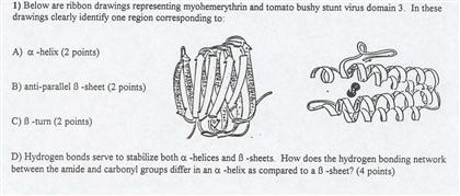 Solved Below we ribbon drawings representing myohemerythrin | Chegg.com