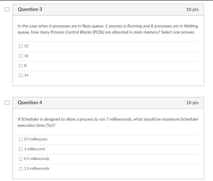 Solved In the case when 6 processes are in Reay queue, 1 | Chegg.com