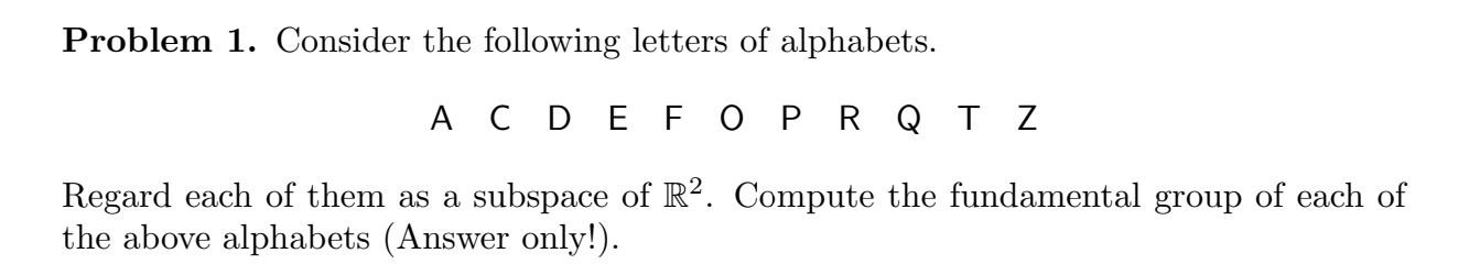 Solved Problem 1. Consider the following letters of | Chegg.com