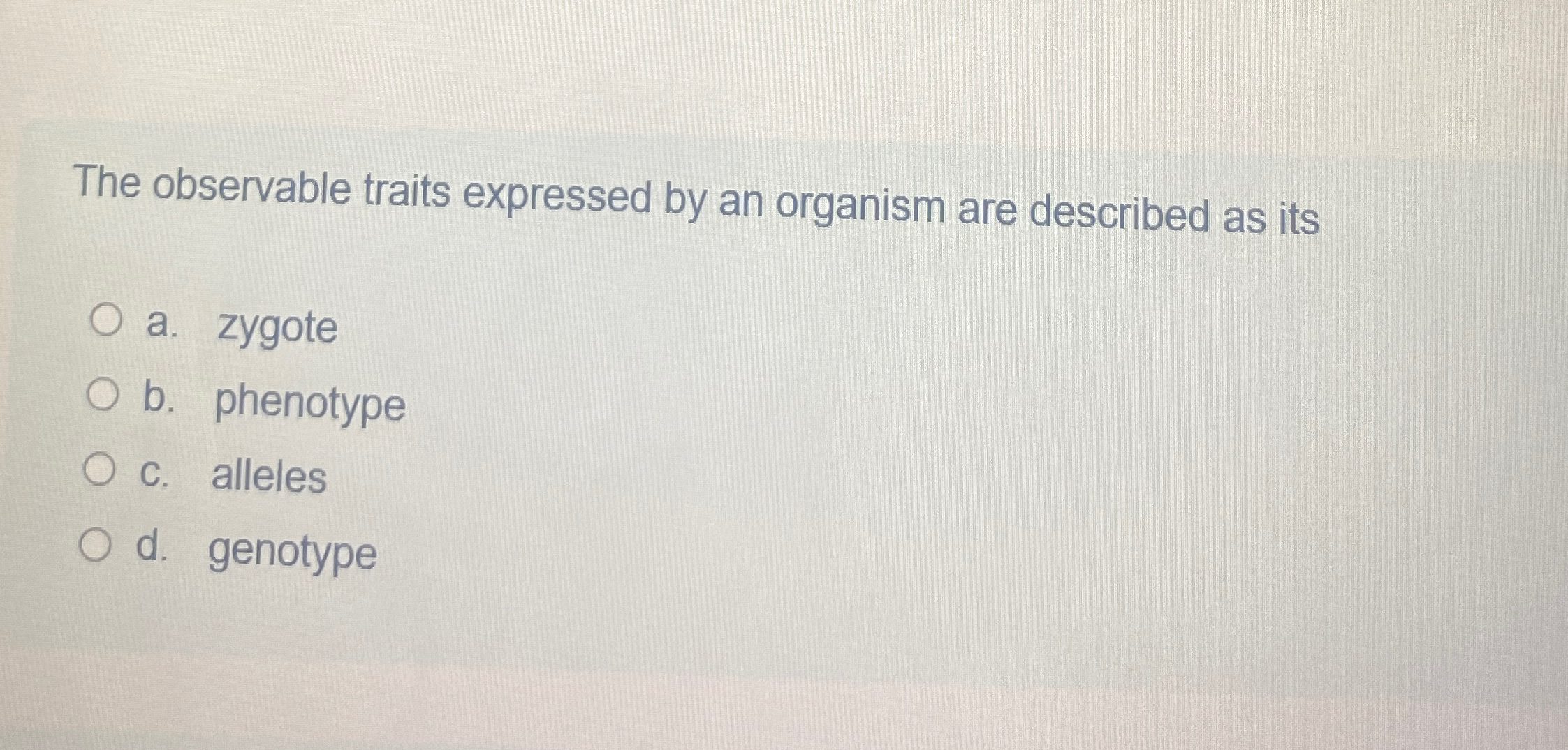 Solved The observable traits expressed by an organism are | Chegg.com