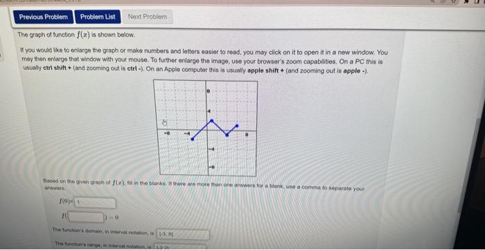 en enlarge ally appleThe graph of function f(x) is | Chegg.com