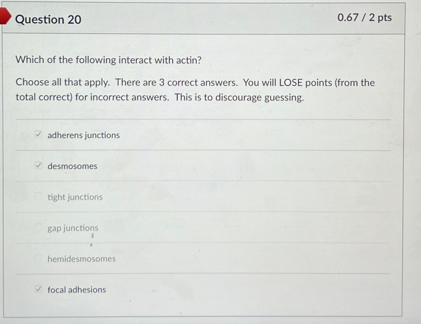Solved Question 200.672 ﻿ptsWhich of the following interact | Chegg.com