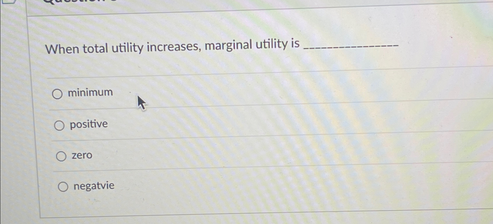 Solved When total utility increases, marginal utility | Chegg.com