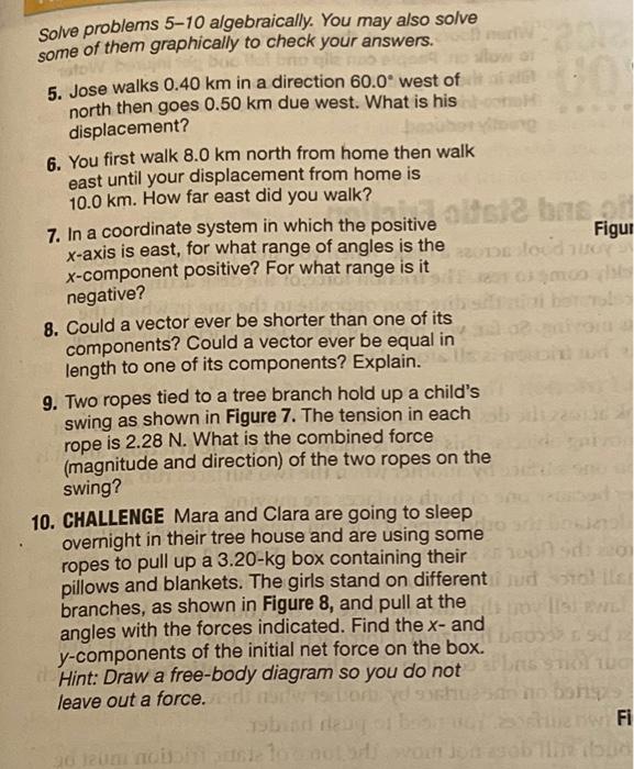 Solved Solve problems 5-10 algebraically. You may also solve | Chegg.com