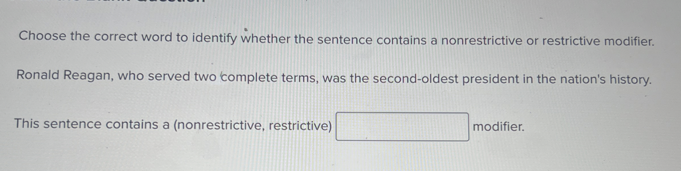 Solved Choose the correct word to identify whether the | Chegg.com