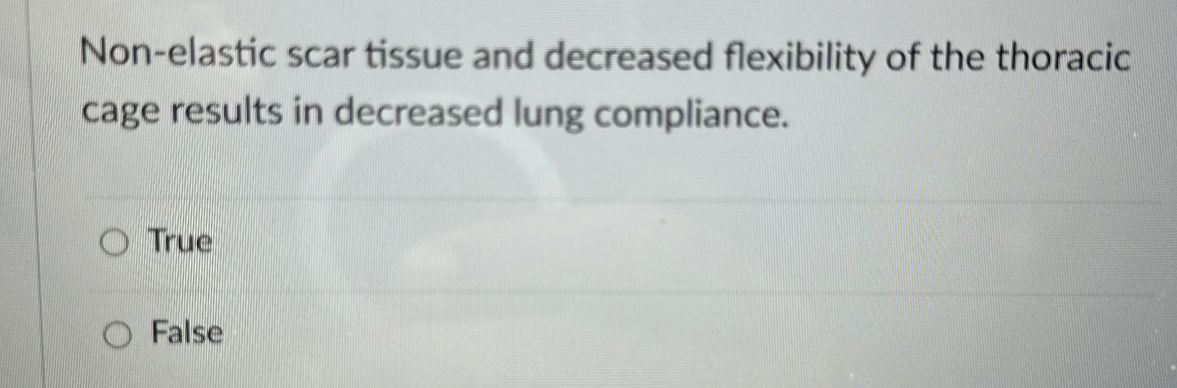 Solved Non-elastic scar tissue and decreased flexibility of | Chegg.com