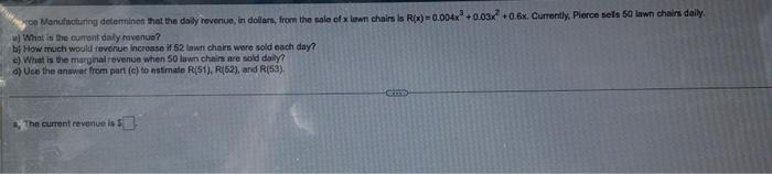 Solved w) What is the cument daty navenua? b. How much woeld | Chegg.com