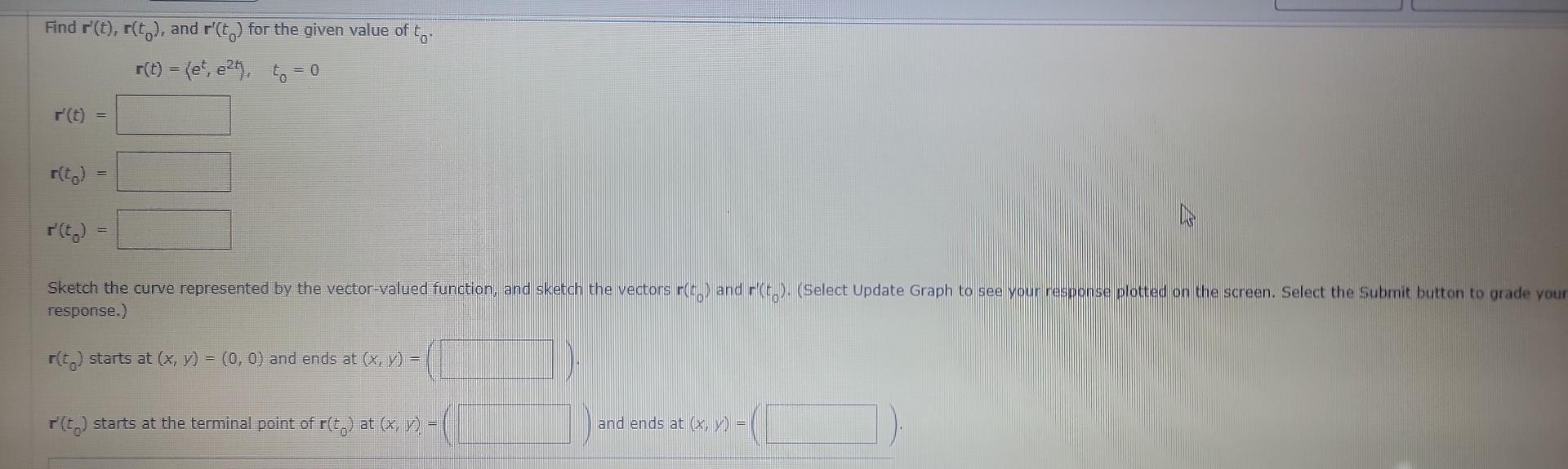 Solved Find r′(t),r(t0), and r′(t0) for the given value of | Chegg.com