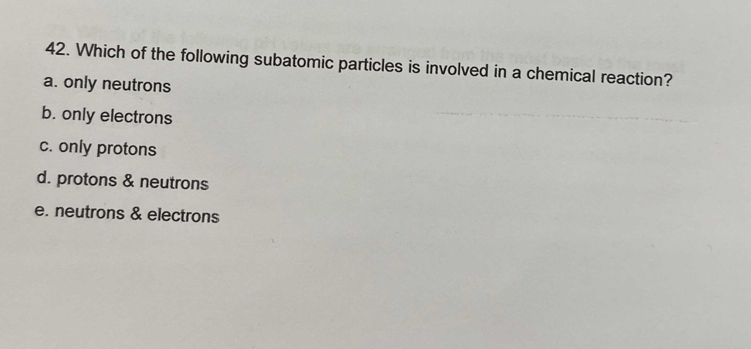 Solved Which of the following subatomic particles is | Chegg.com