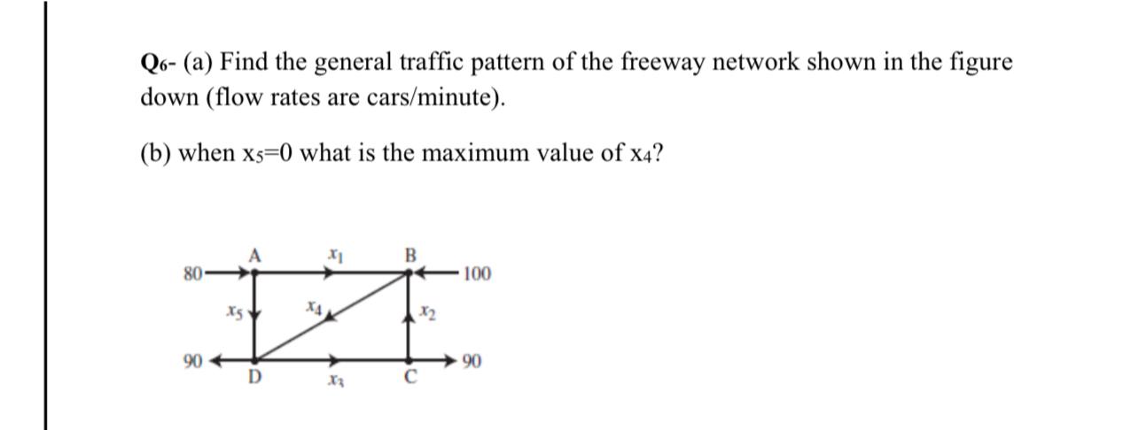 Solved Q6- (a) ﻿Find the general traffic pattern of the | Chegg.com