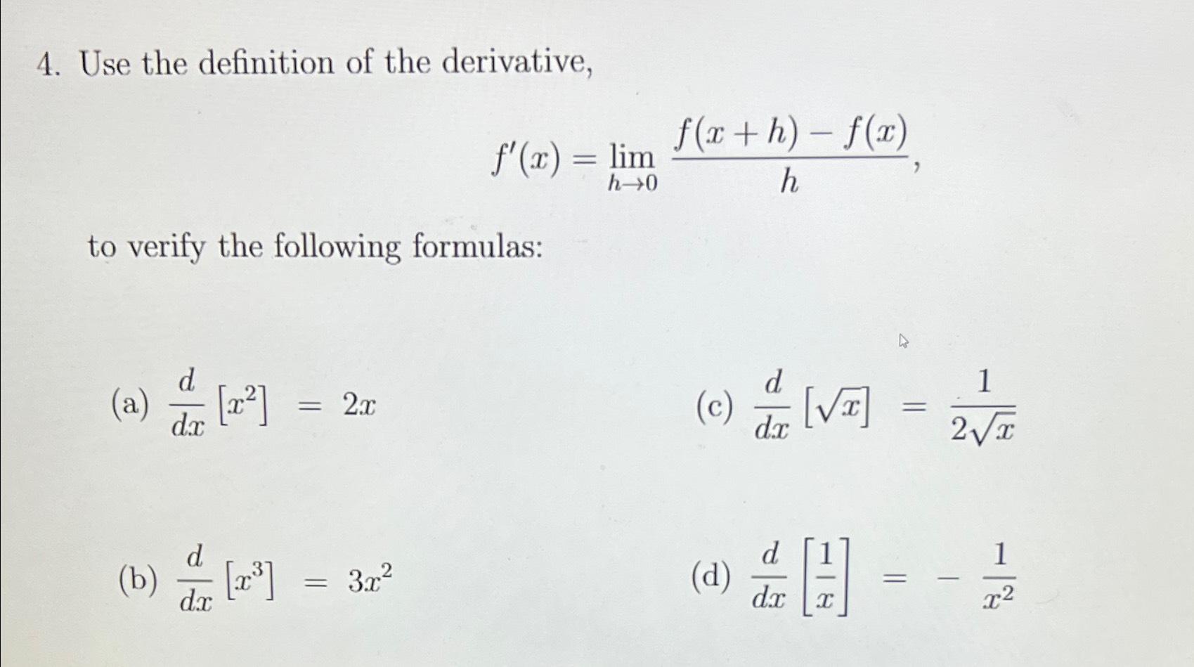 Solved Use the definition of the | Chegg.com