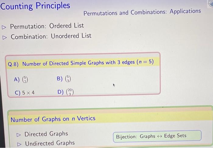 Solved Counting Principles Product Rule for Counting | Chegg.com