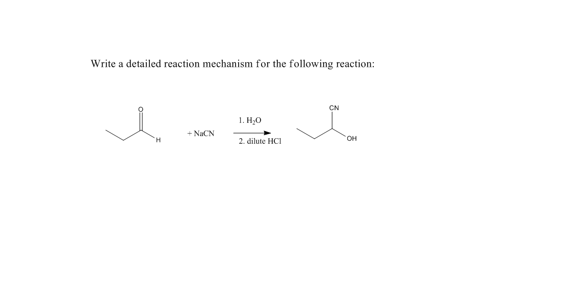 Solved Write a detailed reaction mechanism for the following | Chegg.com