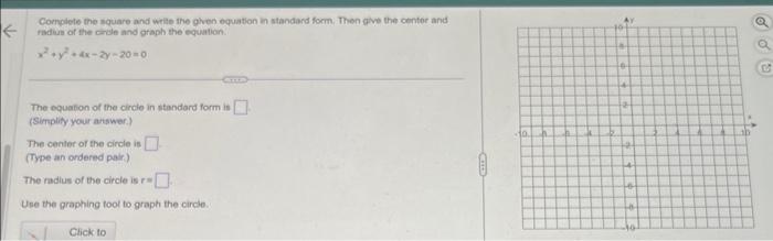 Solved Cormplete the square and wrilte the glven equation in | Chegg.com