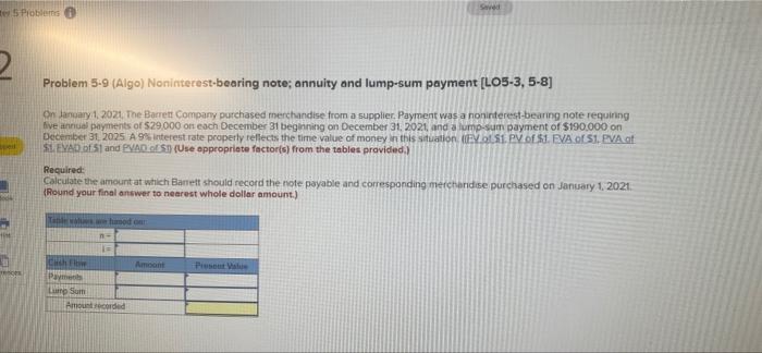 Solved 1 Problem 5-3 (Algo) Analysis of alternatives (LO5-3, | Chegg.com