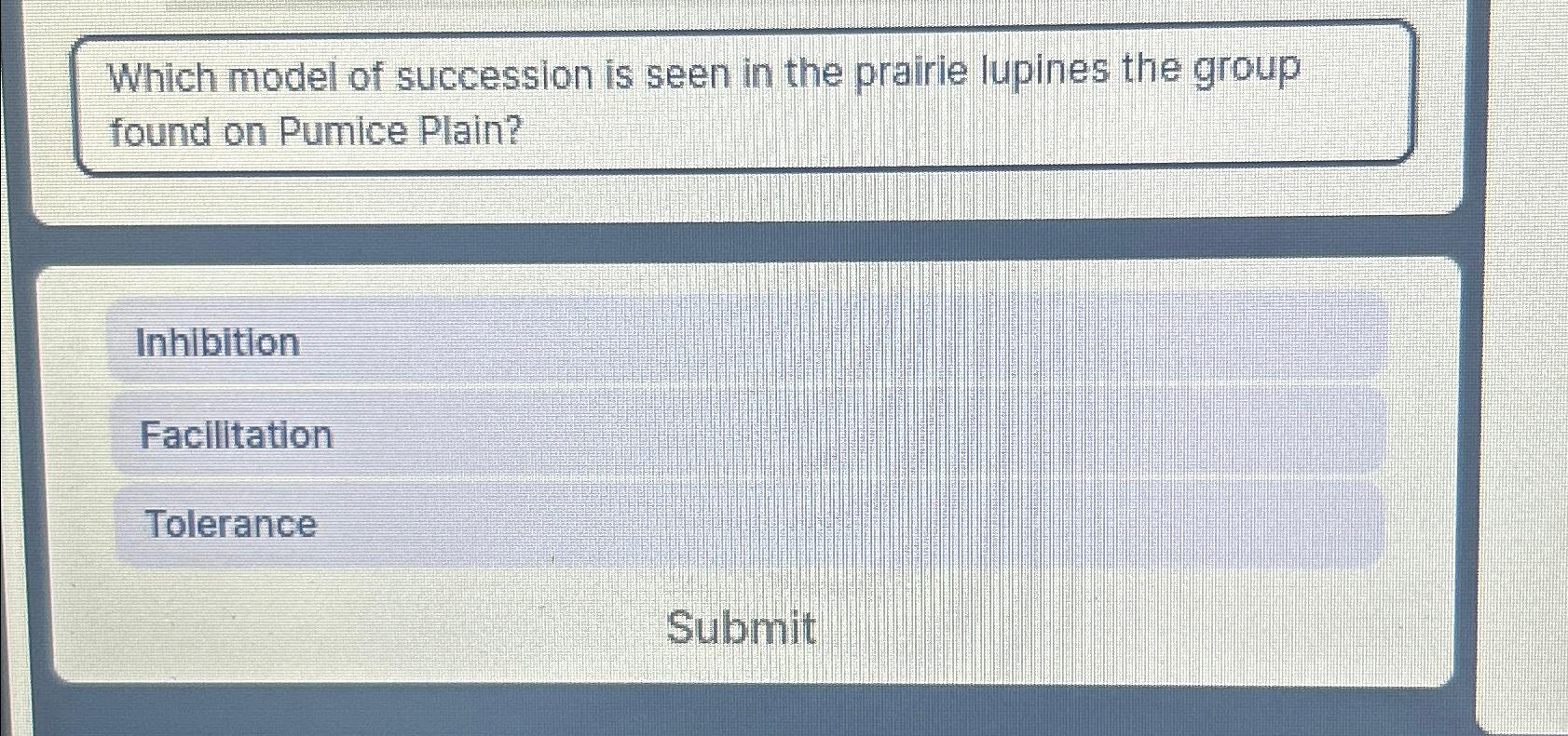 Solved Which model of succession is seen in the prairie | Chegg.com