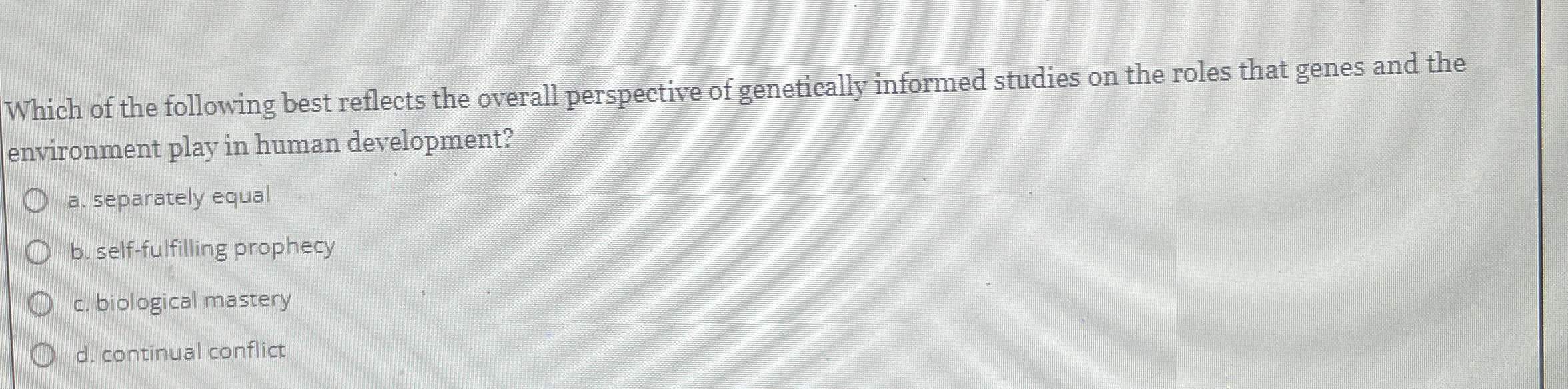 Solved Which of the following best reflects the overall | Chegg.com