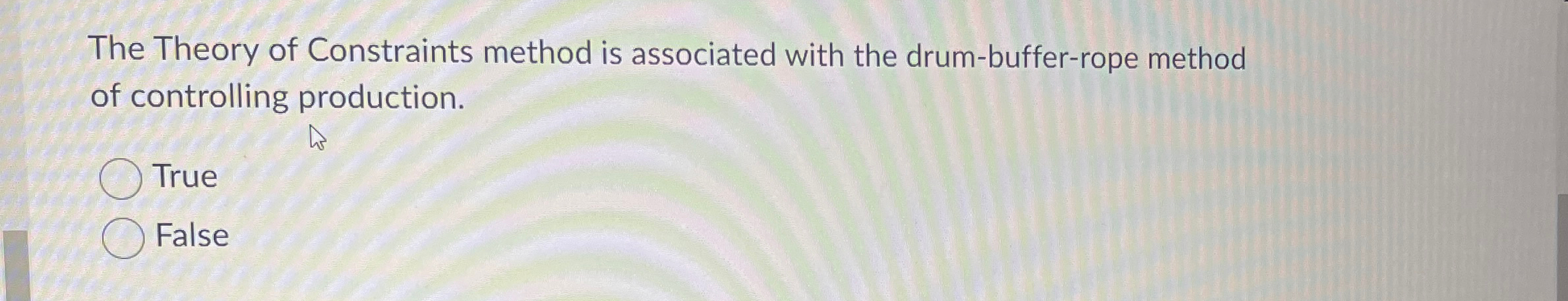 Solved The Theory of Constraints method is associated with | Chegg.com