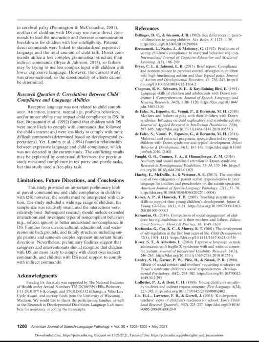 Lerang a Stering: Conmund Use and Chid Complance in | Chegg.com