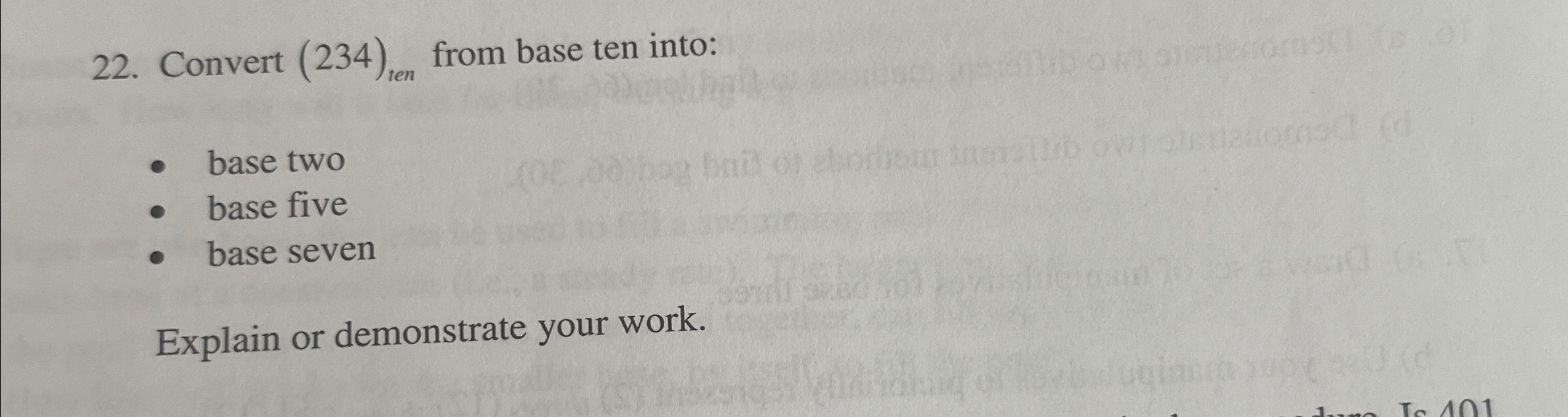 Solved Convert (234)ten ﻿from base ten into:base twobase | Chegg.com