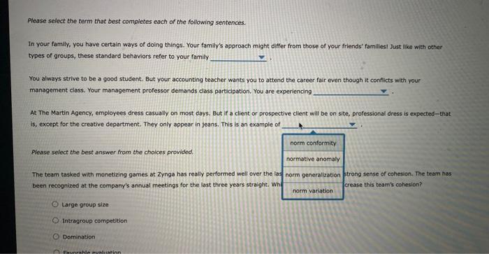 Solved The following questions test your knowledge of group | Chegg.com