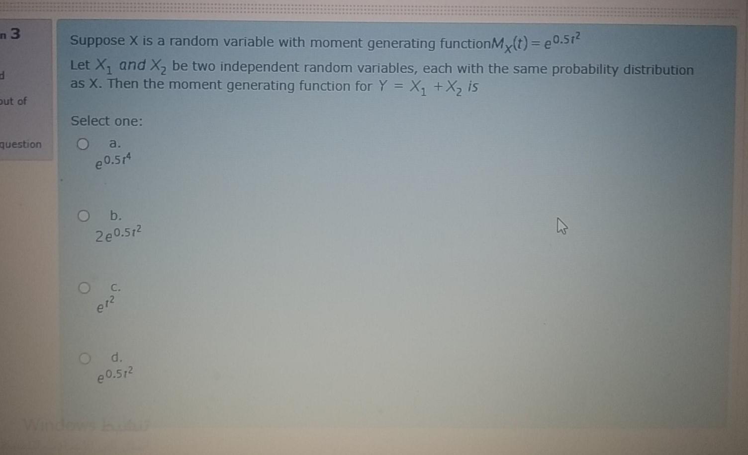 Solved n3 Suppose X is a random variable with moment | Chegg.com