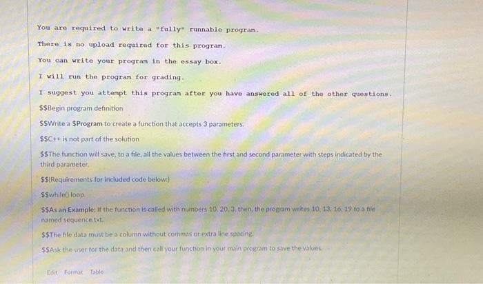 Solved You are required to write a "fully" runnable program. | Chegg.com