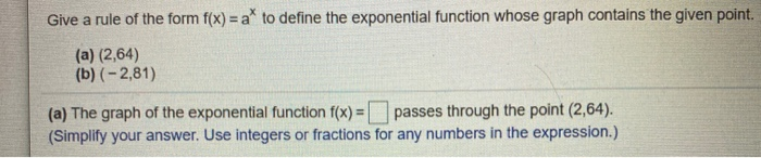 Solved give a rule of the form f(x)=a to define the | Chegg.com