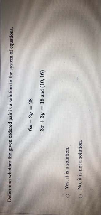 Solved Determine Whether The Given Ordered Pair Is A
