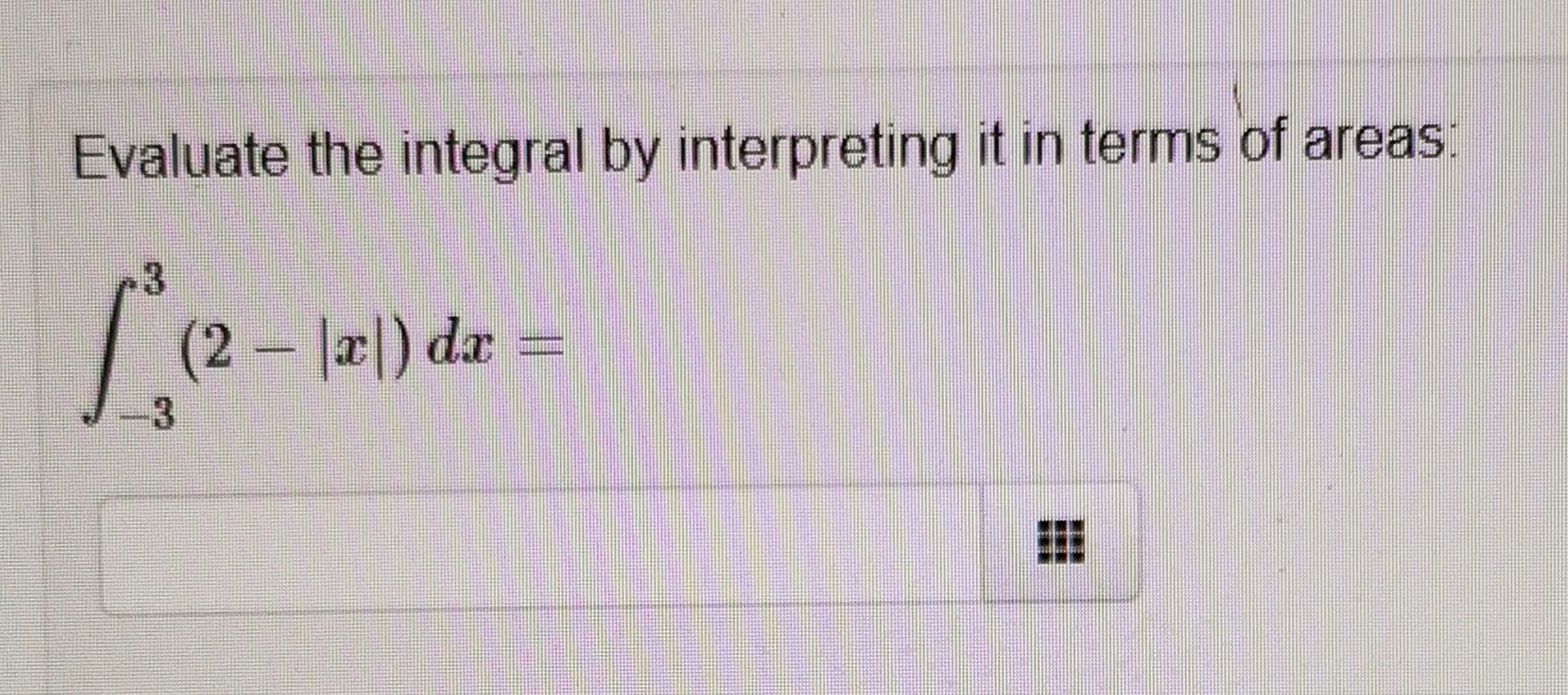 Solved Evaluate the integral by interpreting it in terms of | Chegg.com