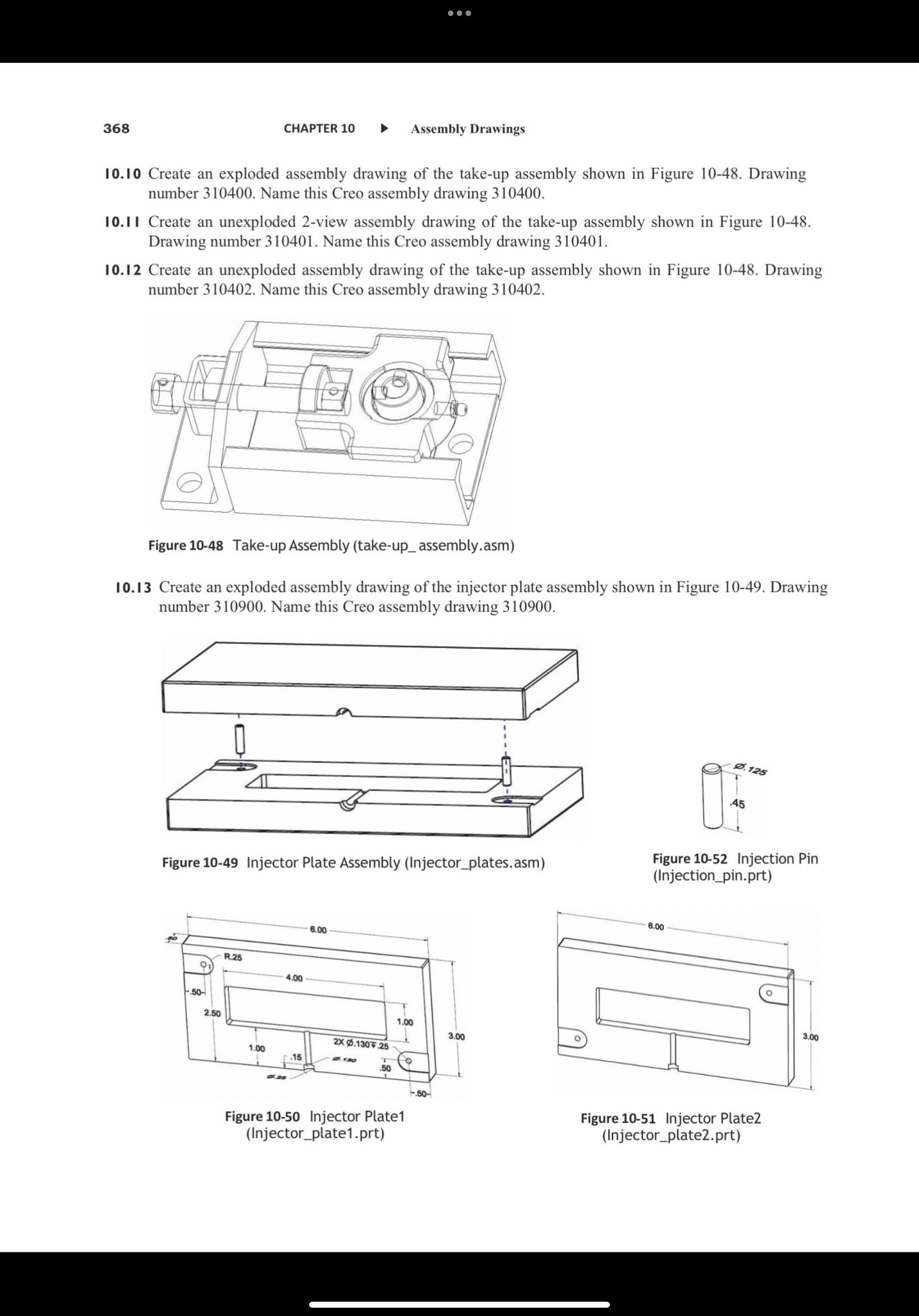 [Solved]: Assembly Drawings Problems 10.I Create an exploded