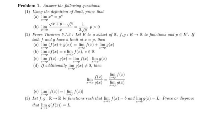 Solved roblem 1. Answer the following questions: (1) Using | Chegg.com