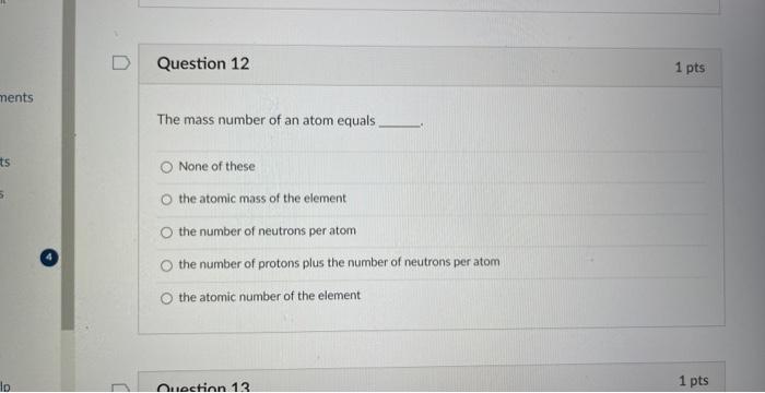 Solved The atom of 68 neutrons and 50 protons has a mass | Chegg.com