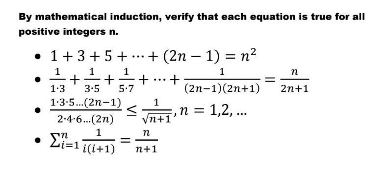 Solved By mathematical induction, verify that each equation | Chegg.com