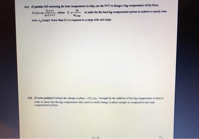 AOE 3034 12/13/2020 Problem 4: Feedback Compensator | Chegg.com