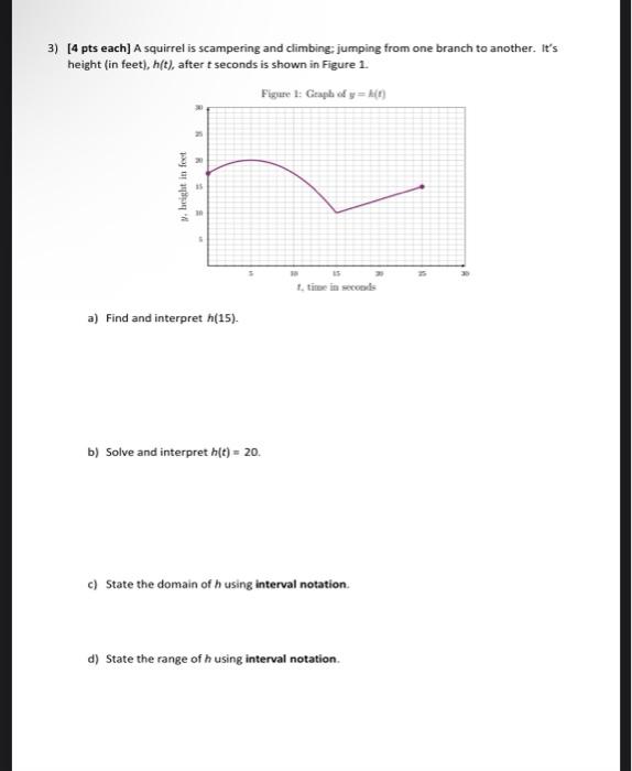 Solved 3) [4 pts each] A squirrel is scampering and | Chegg.com