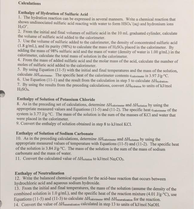 Solved Thermochemistry Report Sheet Name and Drawer Number | Chegg.com