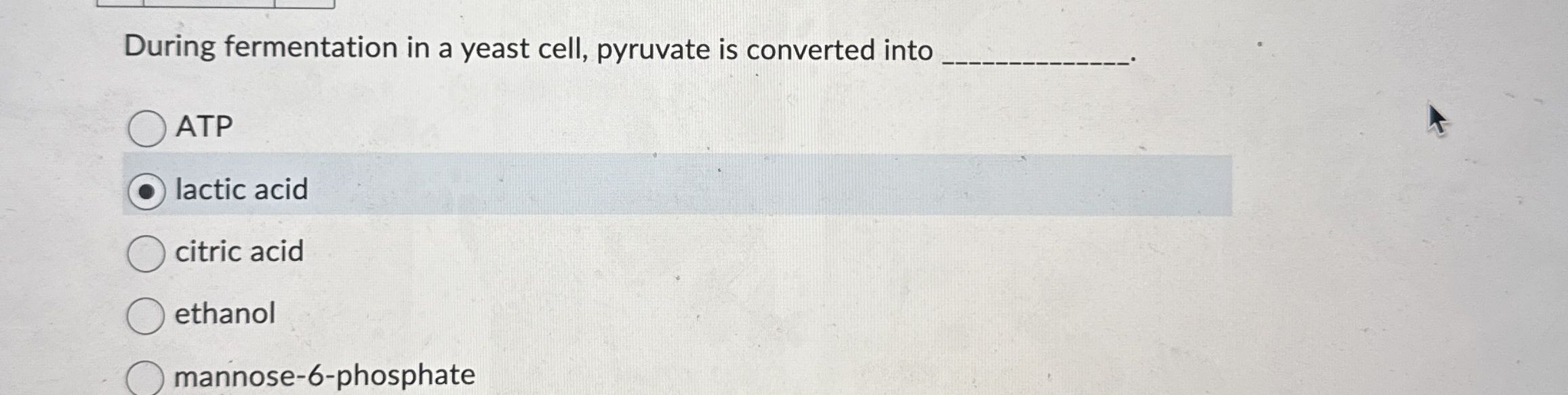 Solved During fermentation in a yeast cell, pyruvate is | Chegg.com