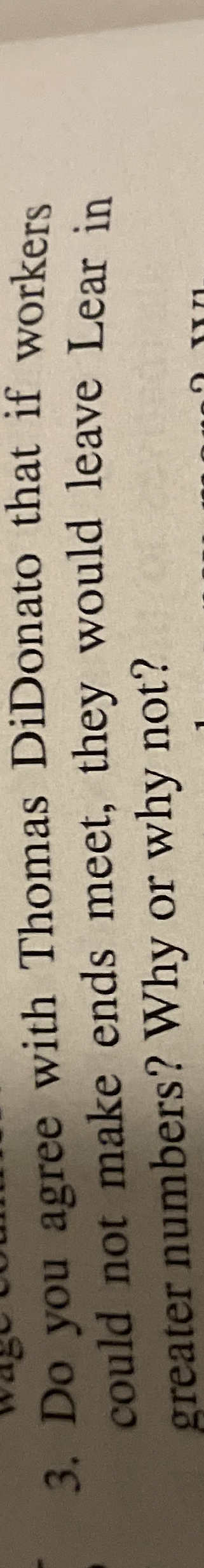 Solved Do you agree with Thomas DiDonato that if | Chegg.com