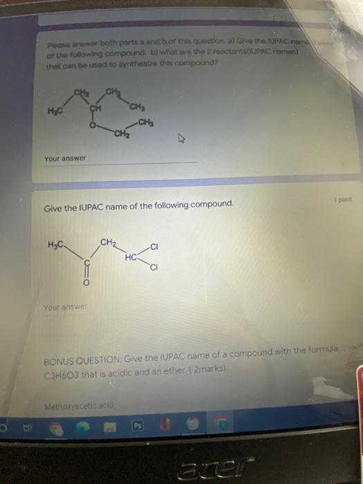 Solved Please answer both parts a and b of this question. a) | Chegg.com