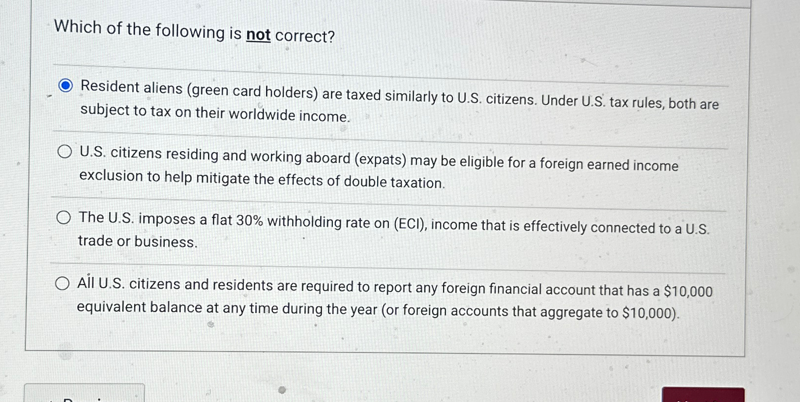 Solved Which of the following is not correct?Resident aliens | Chegg.com