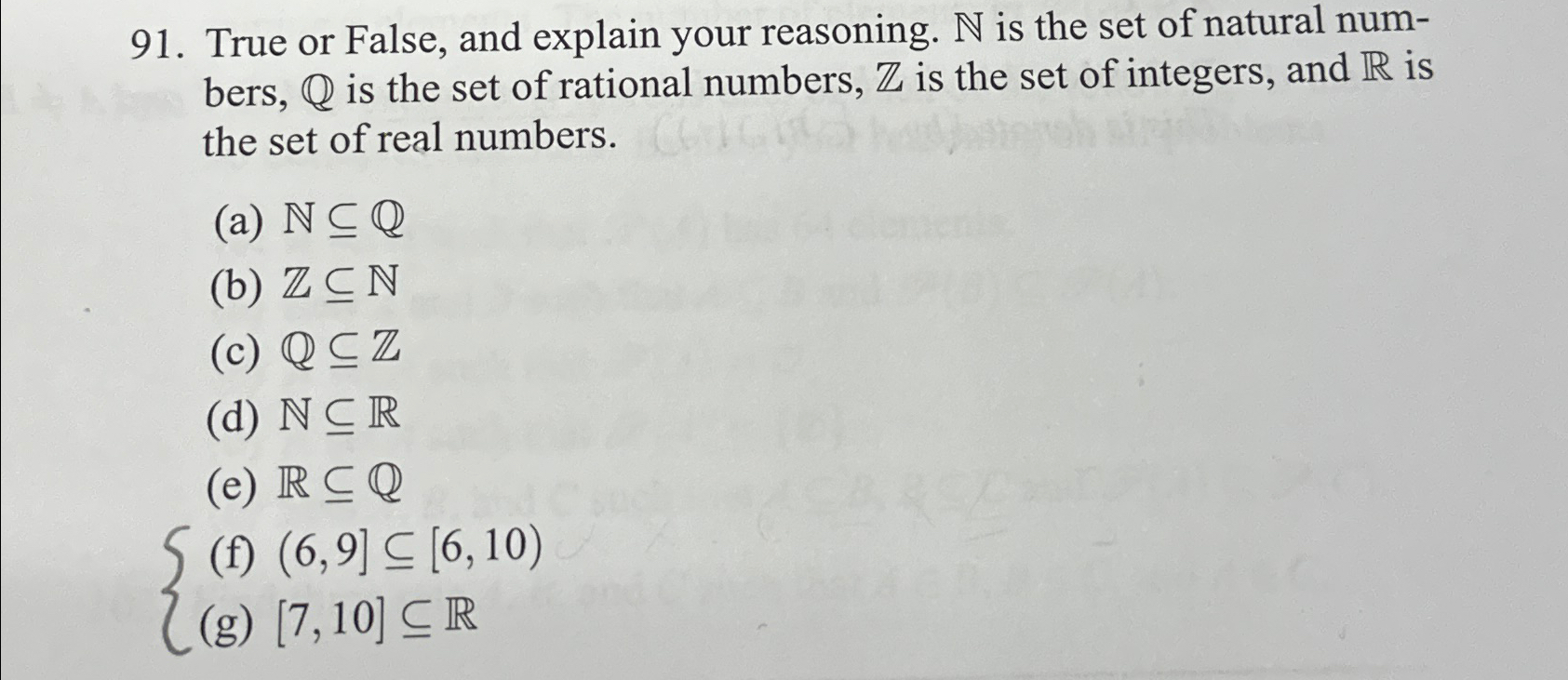 Solved True or False, and explain your reasoning. N ﻿is the | Chegg.com