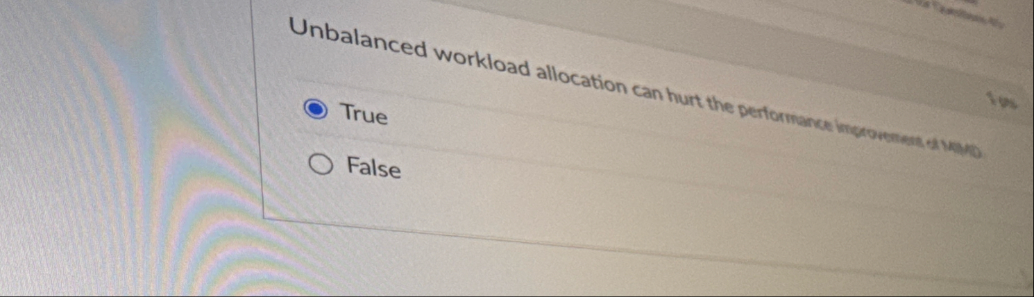 Solved Unbalanced workload allocation can hurt the | Chegg.com