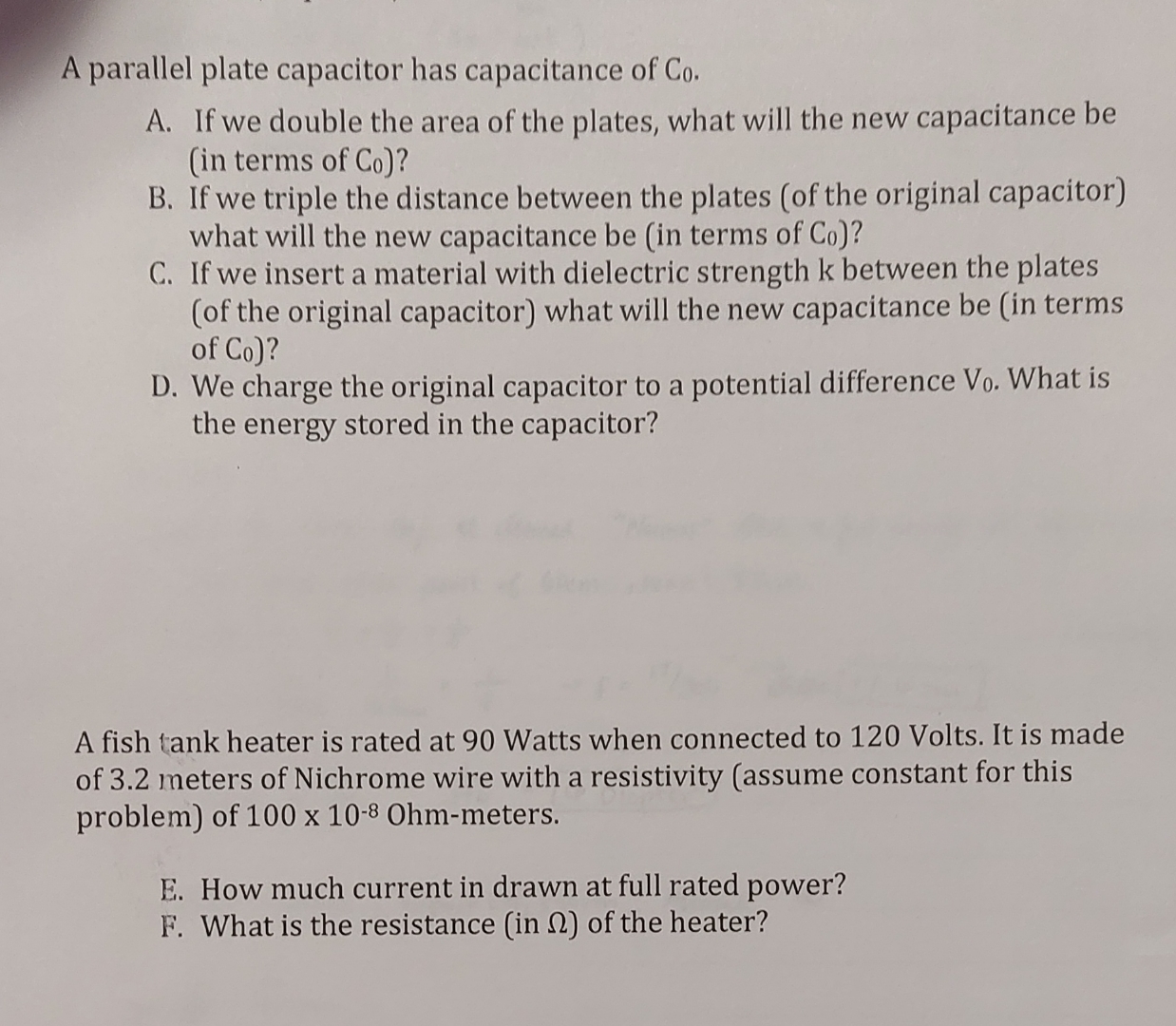 Solved C. ﻿If we insert a material with dielectric strength | Chegg.com
