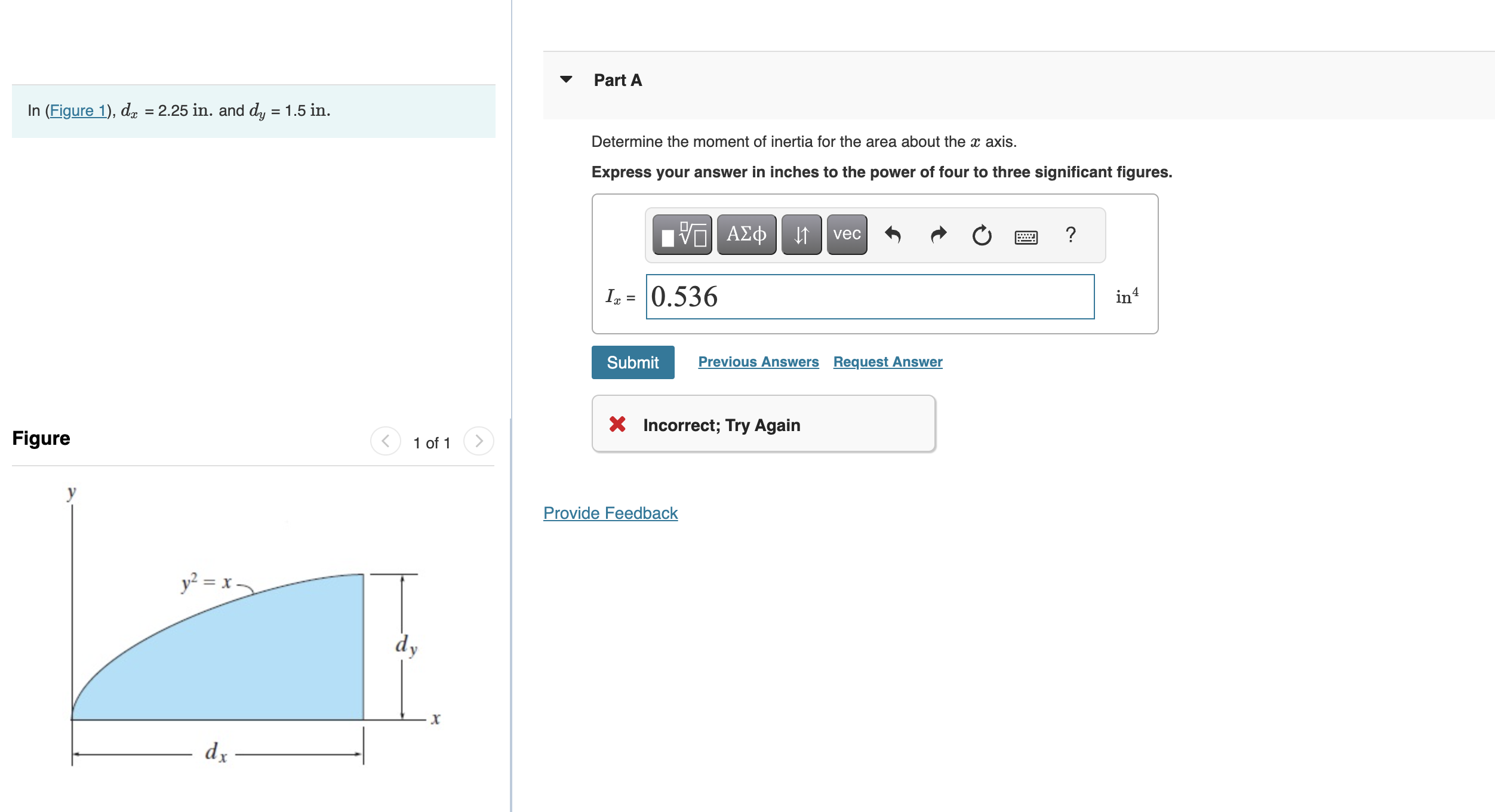 Solved In (Figure 1), dx=2.25 ﻿in. ﻿and dy=1.5in.Figure1 ﻿of | Chegg.com