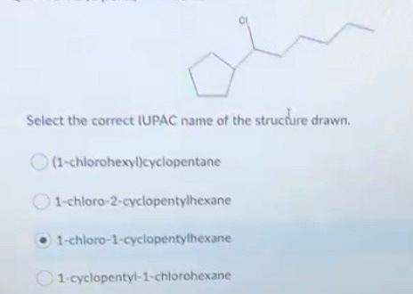 Solved Select the correct IUPAC name of the structure drawn, | Chegg.com